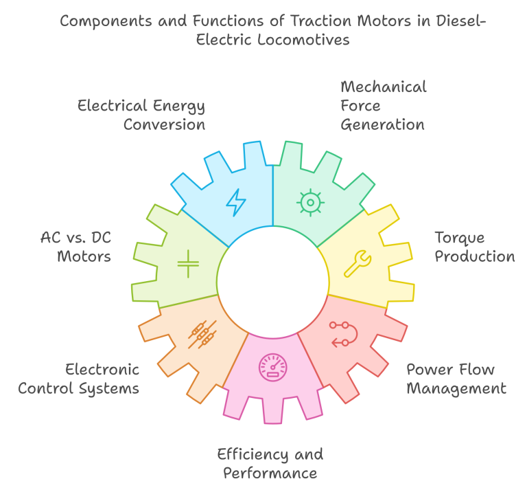 What Drives Electric Power Flow in Diesel-Electric Locomotive Engines?