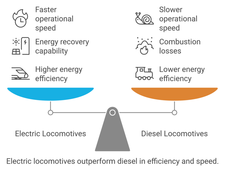 Electric Vs Diesel Locomotives: Energy Efficiency Face-Off