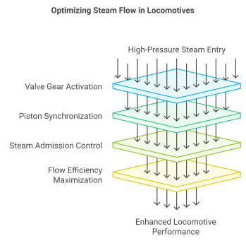How Piston Valves Regulate Steam Flow in Locomotive Engines